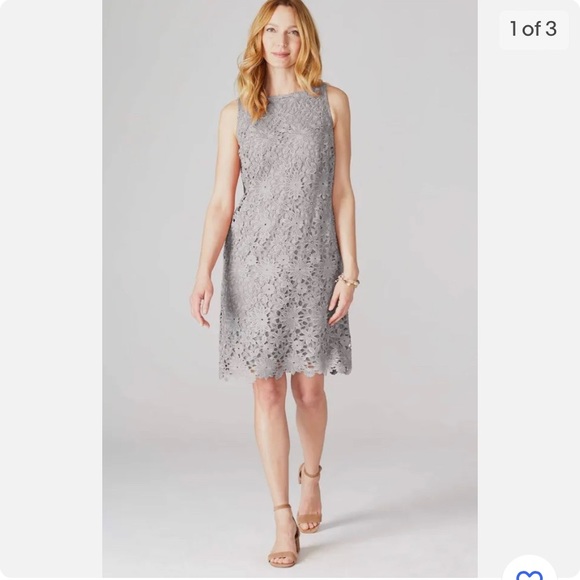 J. Jill | Dresses | J Jill Lace Dress In Zinc Color Nwt | Poshmark